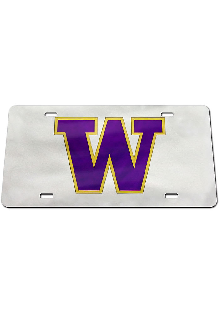 SILVER Washington Huskies Logo License Plate - 57105559