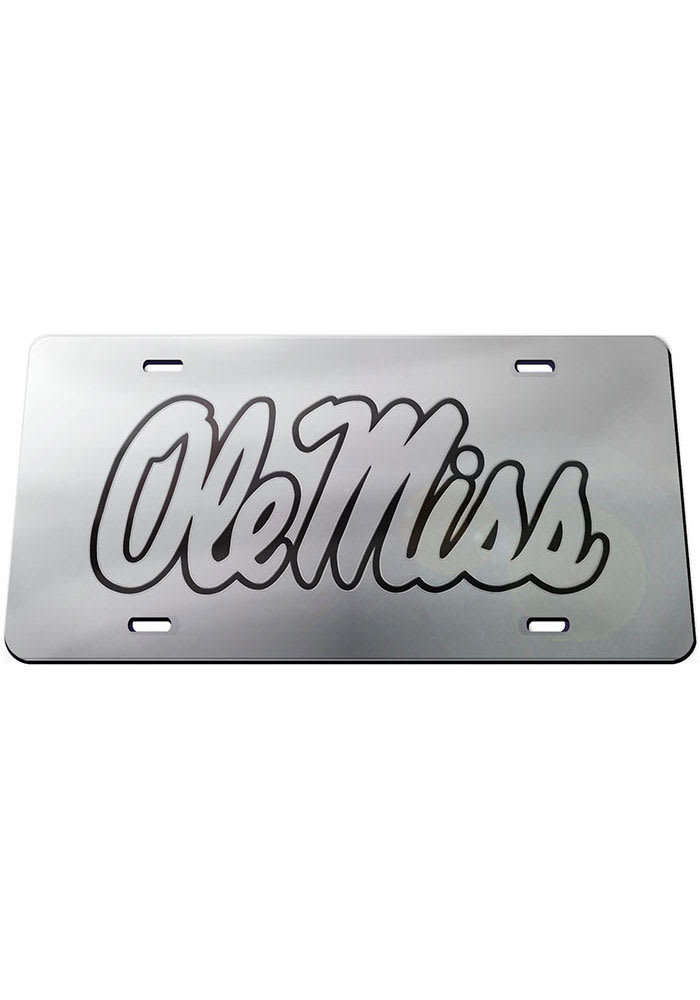 Ole Miss Rebels License Plate- Ole Miss Rebels SILVER Logo Decorative ...
