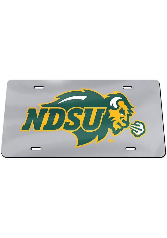 North Dakota State Bison License Plate- North Dakota State Bison SILVER ...