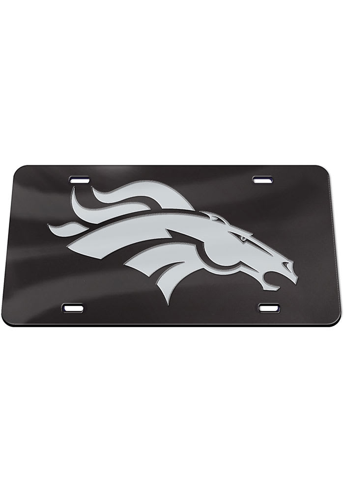 Denver Broncos License Plate- Denver Broncos BLACK Logo Decorative ...