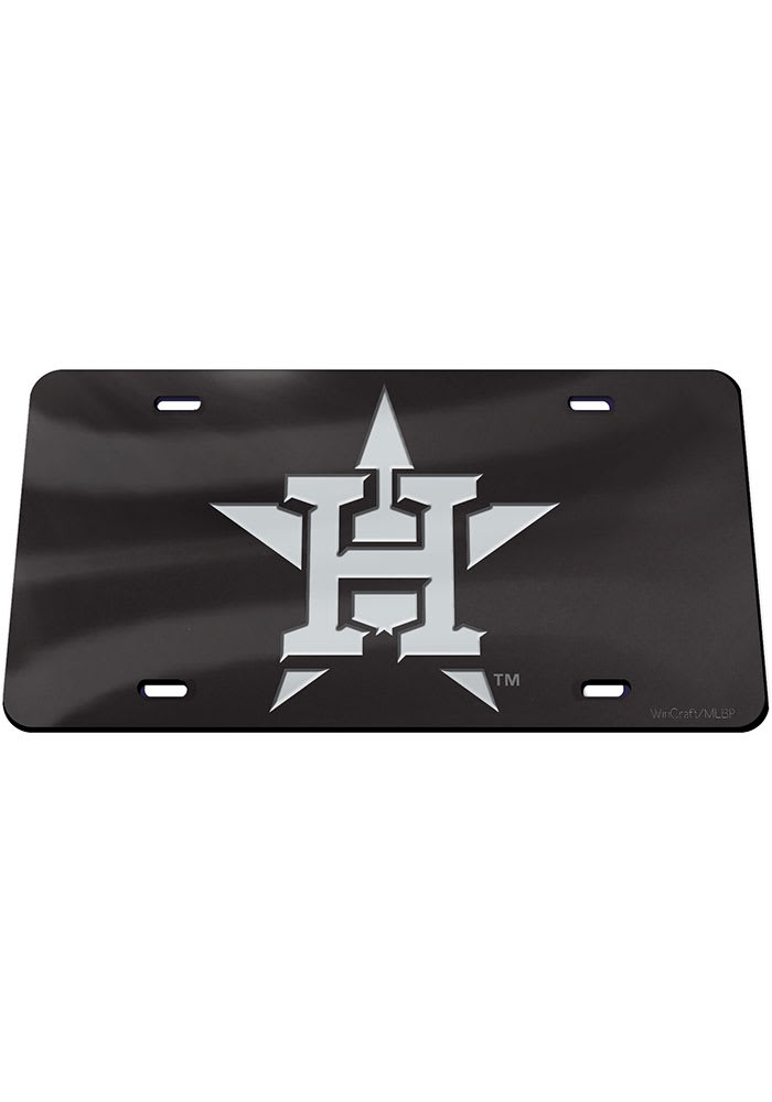 Houston Astros License Plate- Houston Astros Logo License Tag - BLACK