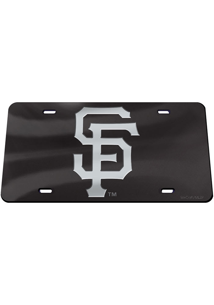San Francisco Giants License Plate- San Francisco Giants BLACK Logo ...