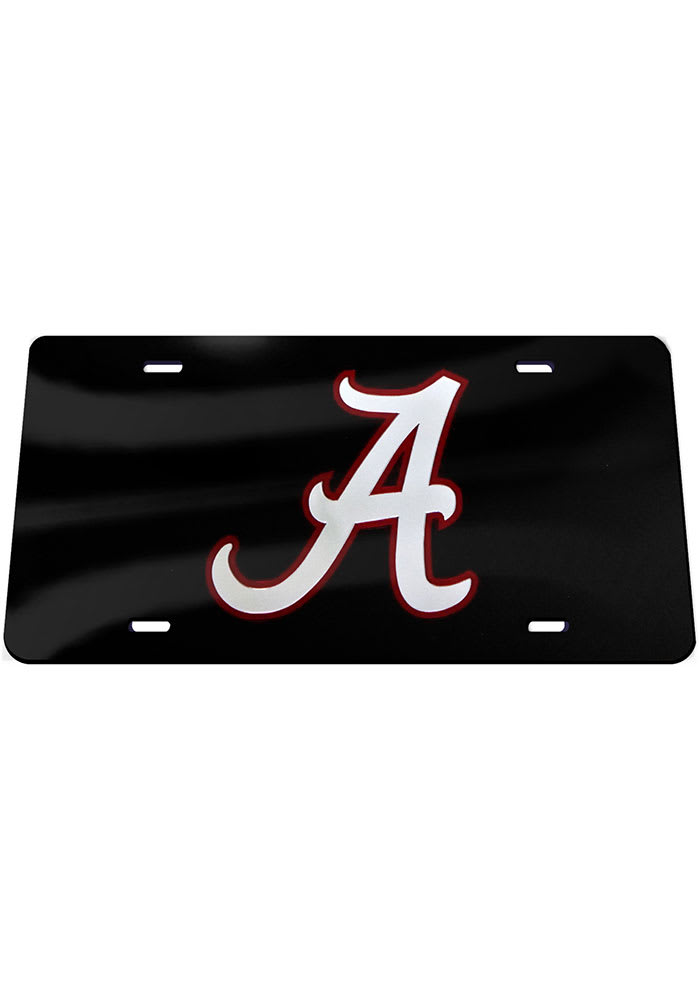 Alabama Crimson Tide License Plate- Alabama Crimson Tide BLACK White ...