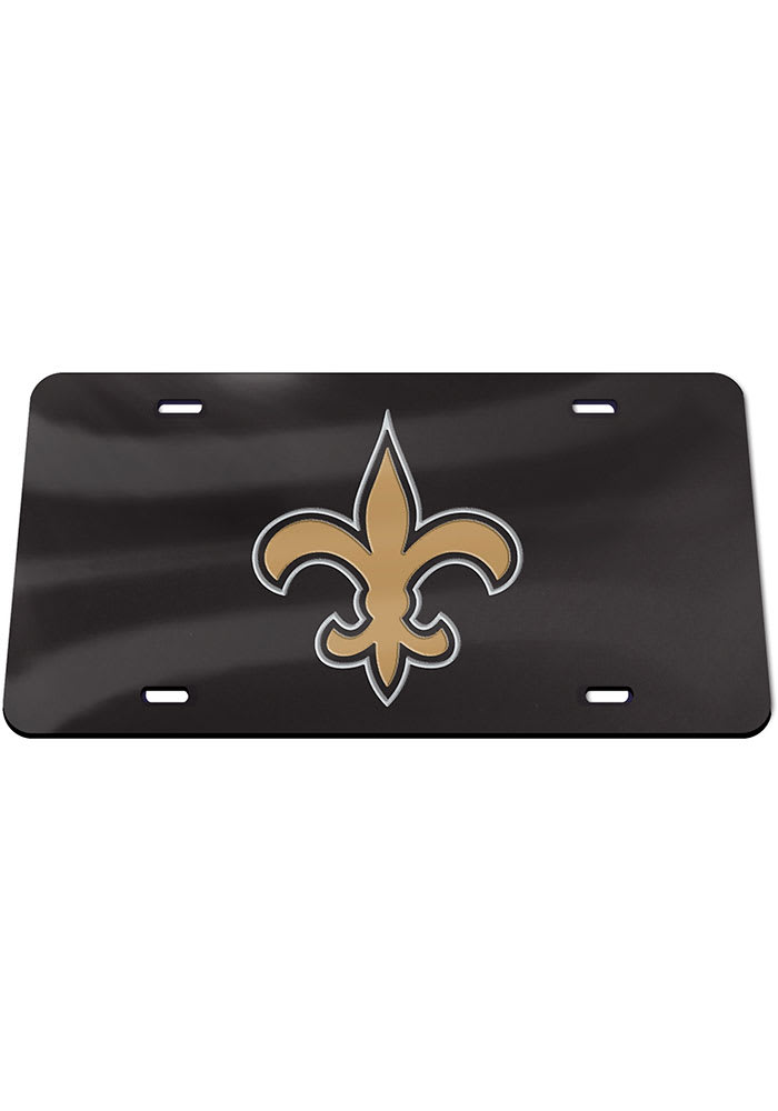 New Orleans Saints License Plate- New Orleans Saints BLACK Logo ...