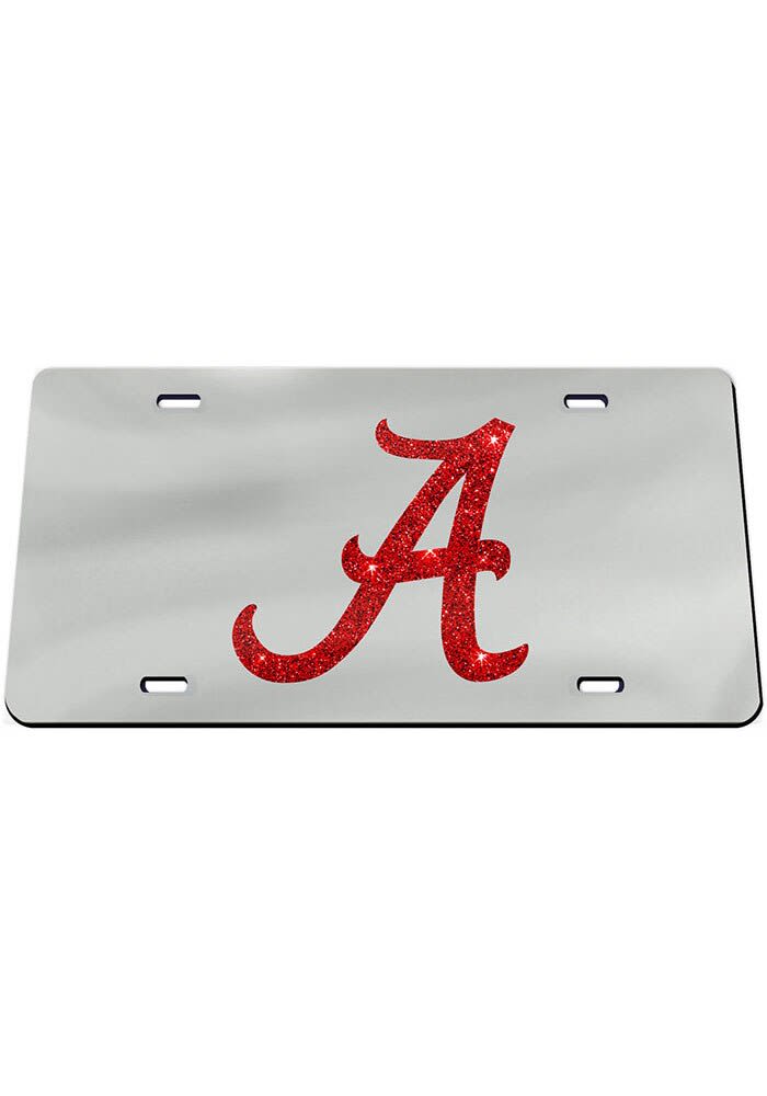 Alabama Crimson Tide License Plate- Alabama Crimson Tide Glitter Logo ...