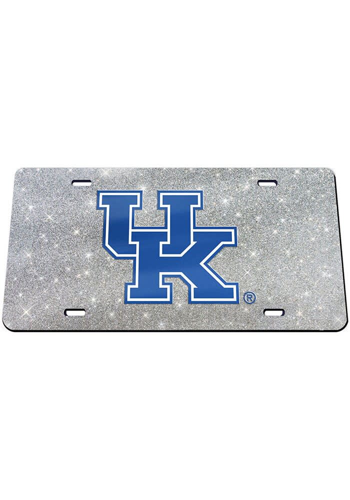 Kentucky Wildcats License Plate- Kentucky Wildcats SILVER Glitter Logo ...