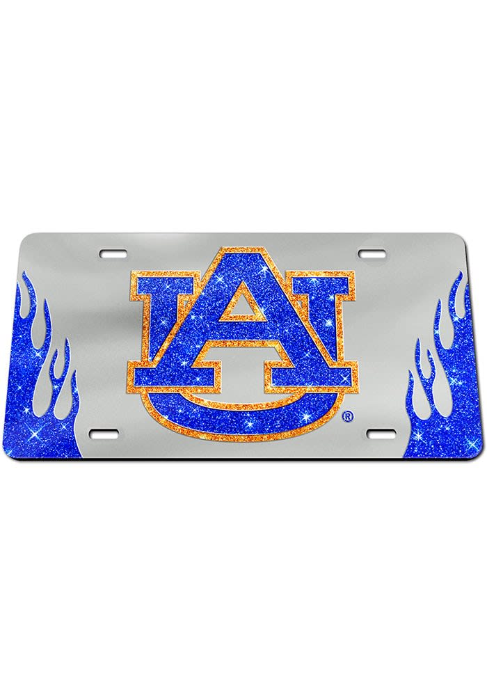 Auburn Tigers License Plate- Auburn Tigers Glitter Flame License Tag ...
