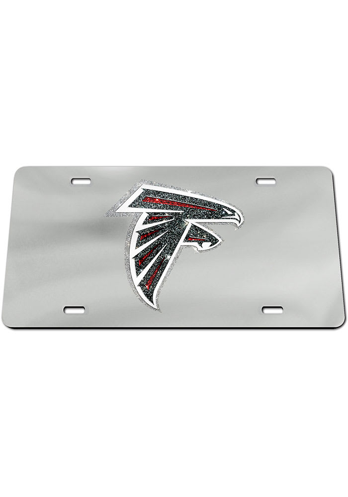 Atlanta Falcons License Plate- Atlanta Falcons SILVER Glitter ...