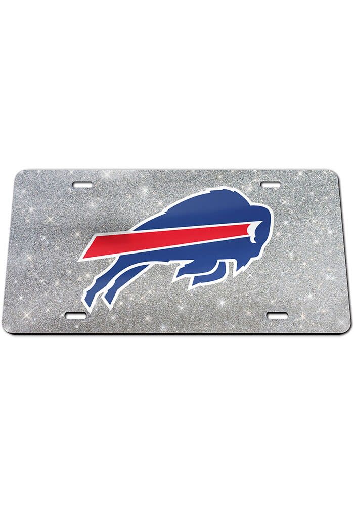 Buffalo Bills License Plate- Buffalo Bills SILVER Glitter Decorative ...