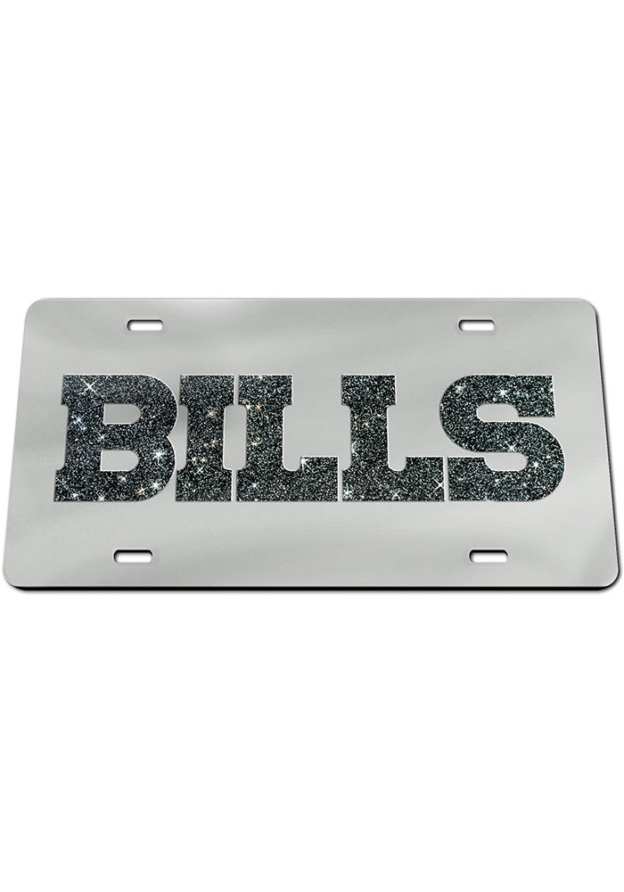 Buffalo Bills License Plate- Buffalo Bills SILVER Glitter Design ...