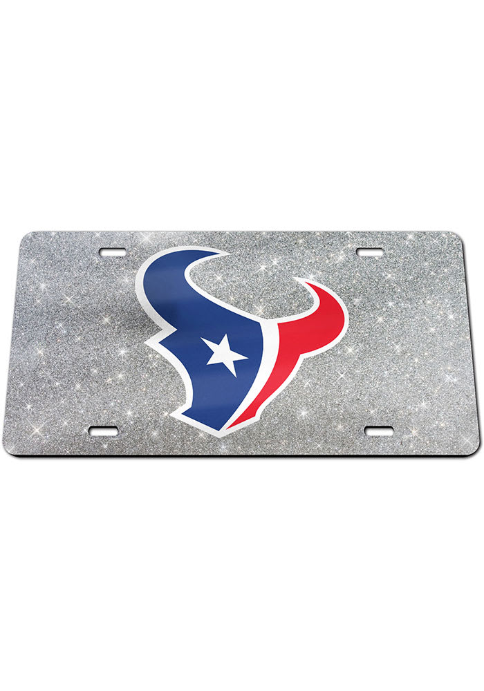 Houston Texans License Plate- Houston Texans Color Glitter License Tag ...