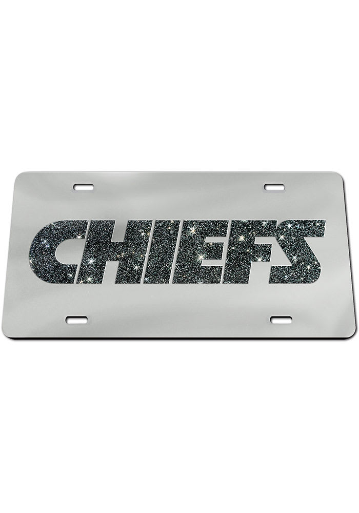 Kansas City Chiefs License Plate- Kansas City Chiefs Glitter Logo ...