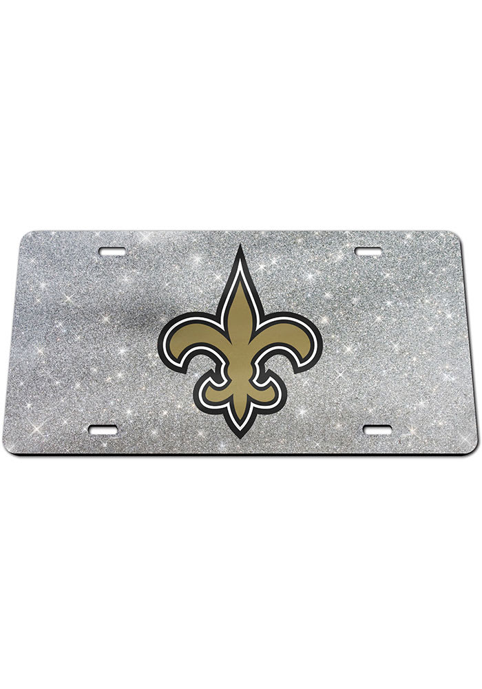 New Orleans Saints License Plate- New Orleans Saints SILVER Silver ...