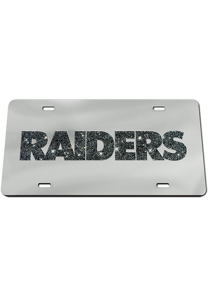 Las Vegas Raiders License Plate- Las Vegas Raiders Glitter Logo License ...