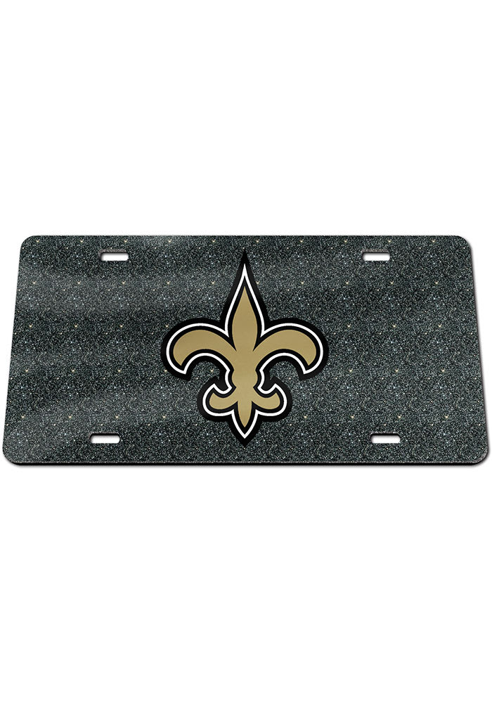 New Orleans Saints License Plate- New Orleans Saints Glitter Logo ...
