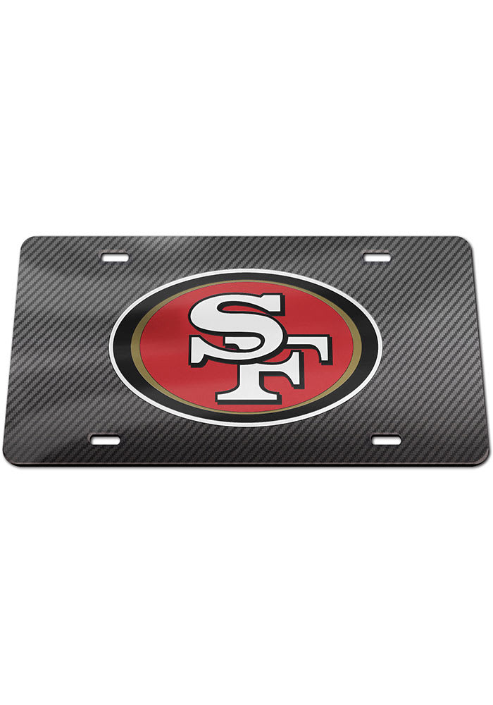 San Francisco 49ers License Plate- San Francisco 49ers GRAY Carbon ...