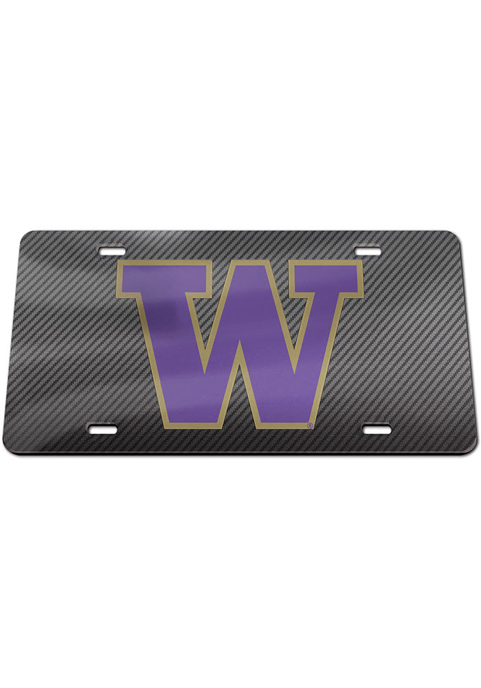 Washington Huskies License Plate- Washington Huskies GRAY Carbon ...
