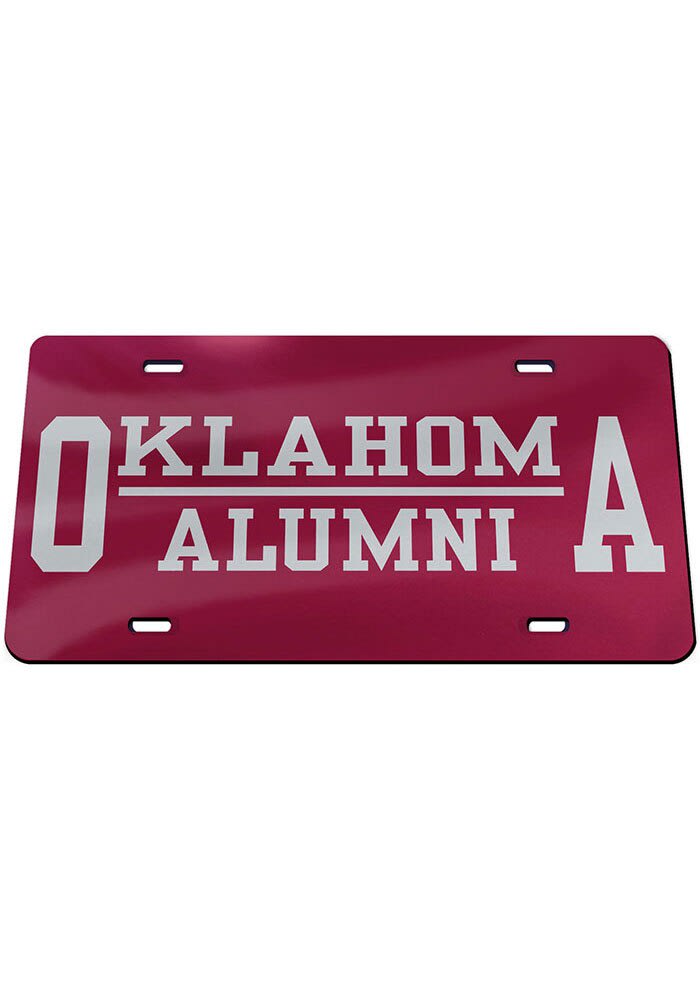 Oklahoma Sooners License Plate- Oklahoma Sooners Red Alumni Decorative ...