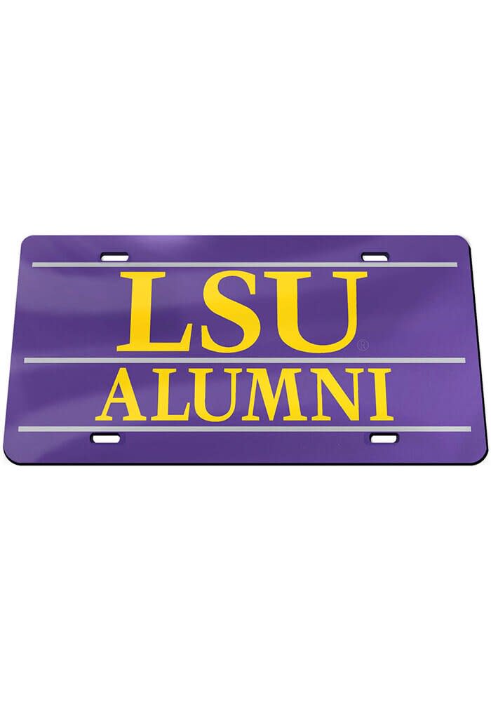 LSU Tigers License Plate- LSU Tigers PURPLE Alumni Logo Decorative ...