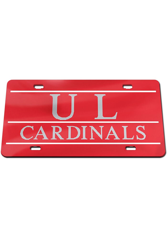 Louisville Cardinals License Plate- Louisville Cardinals Red Inlaid ...