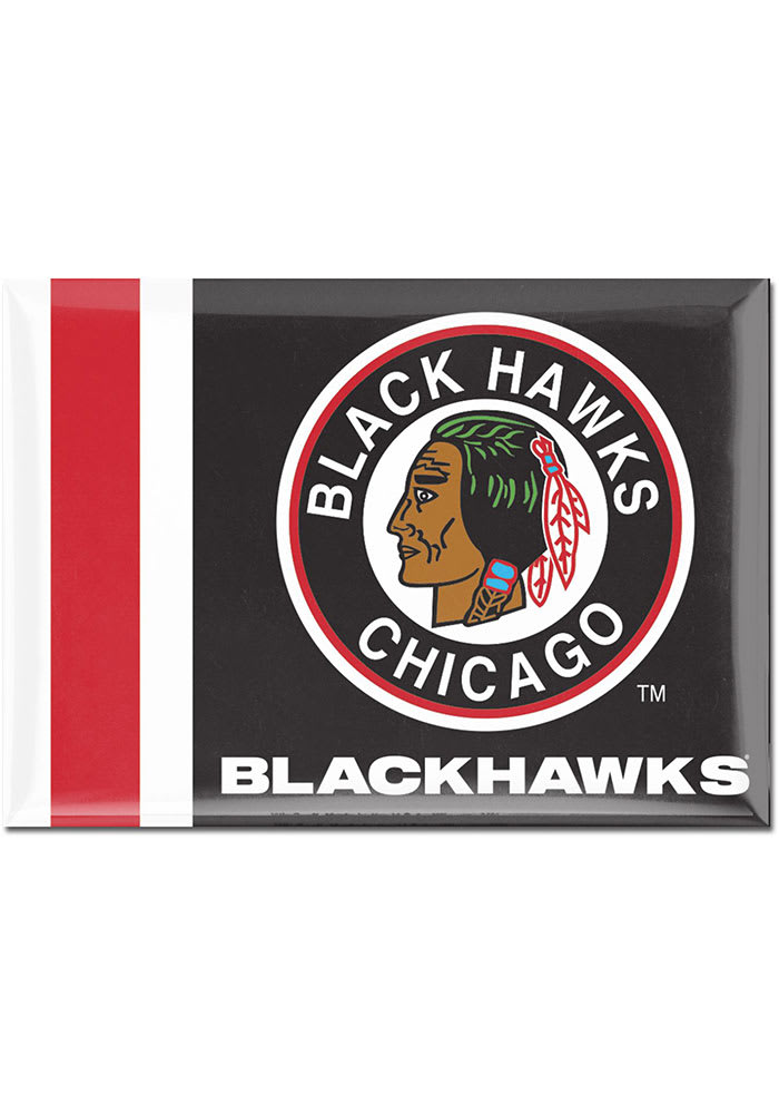 Chicago Blackhawks Reverse Retro Logo 2.5x3.5 Magnet - BLACK