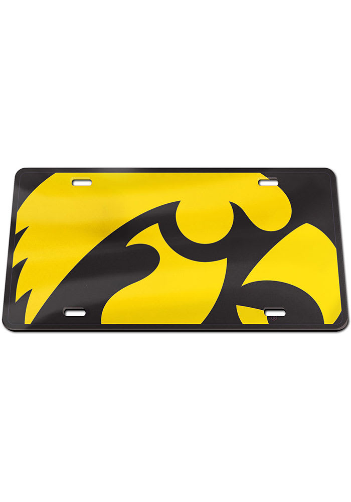 Iowa Hawkeyes License Plate- Iowa Hawkeyes BLACK Mega Acrylic ...