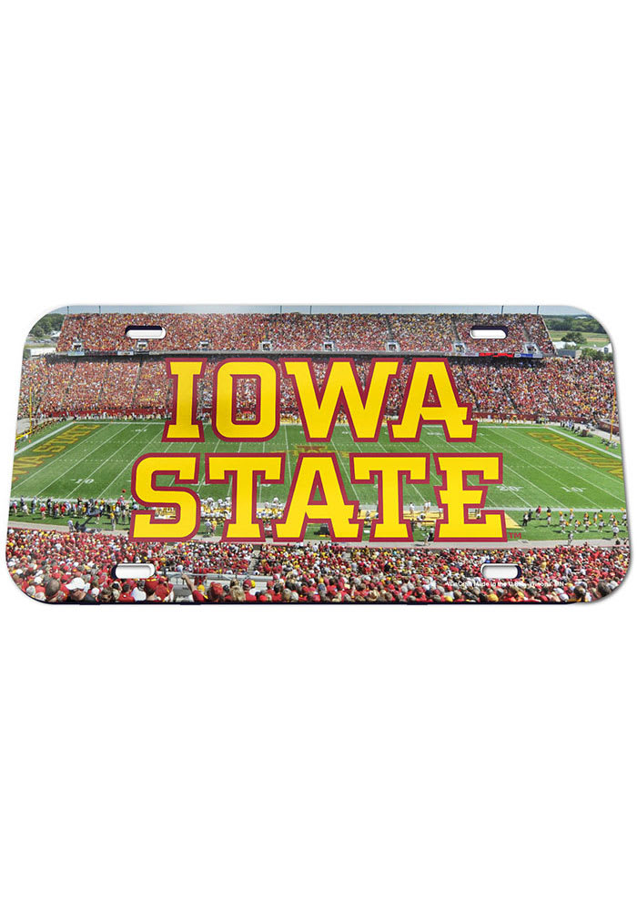 Iowa State Cyclones License Plate- Iowa State Cyclones Red Stadium ...