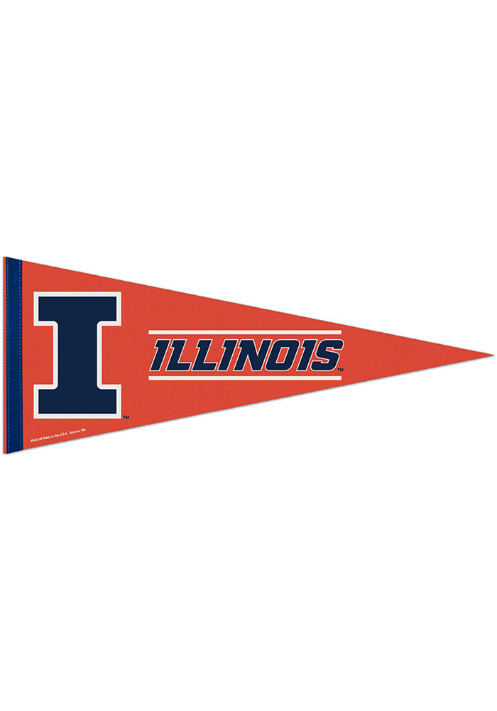 Illinois Fighting Illini ORANGE 12X30 Premium Pennant - 57108075