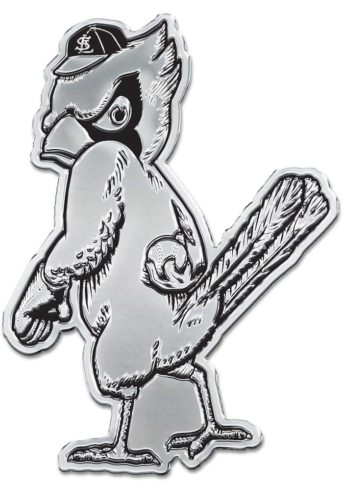 St Louis Cardinals SILVER Cooperstown Car Emblem - 57108525