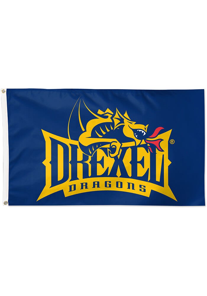 Drexel Dragons 3x5 ft BLUE Silk Screen Grommet Flag - 57108630