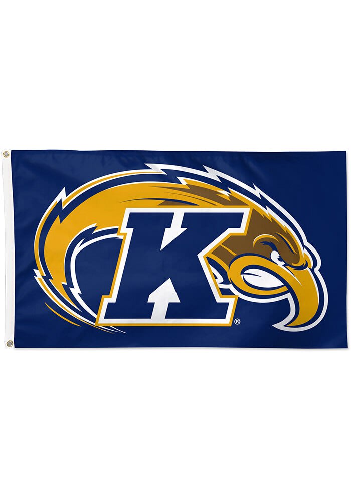 Kent State Golden Flashes 3x5 ft BLUE Silk Screen Grommet Flag - 57108645