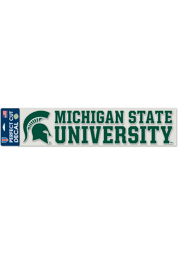 GREEN Michigan State Spartans 4x17 Decal - 57109114