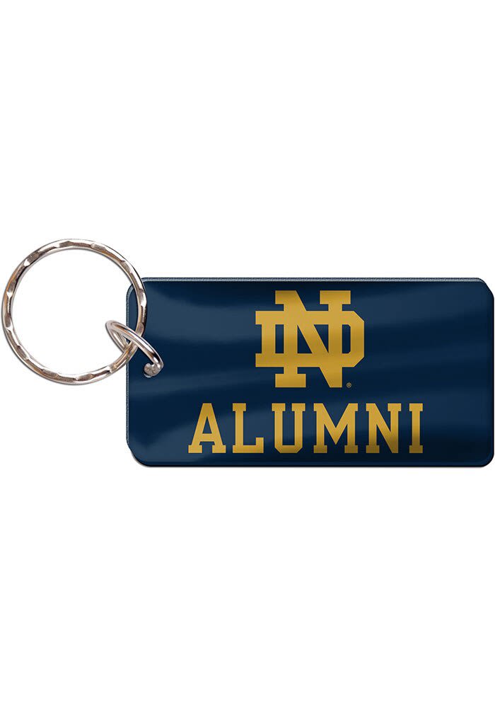 Notre Dame Fighting Irish NAVY Alumni Rectangle Keychain - 57109158