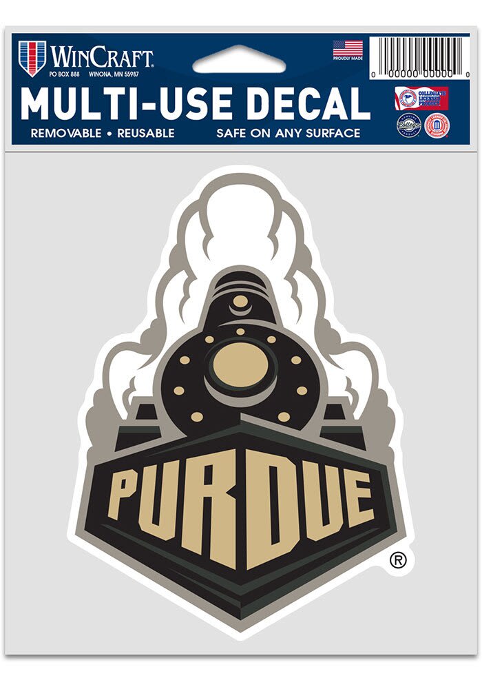 GOLD Purdue Boilermakers 3.75x5 Secondary Logo Decal - 57109258