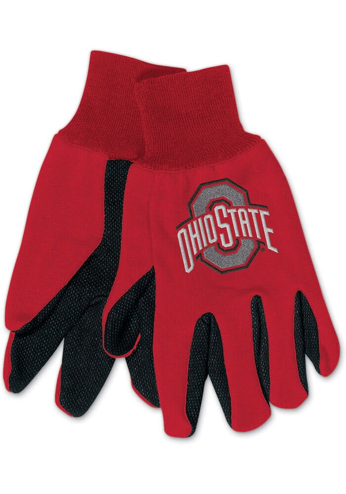 Ohio State Buckeyes Red 2 Tone Embroidered Mens Gloves - 57109282