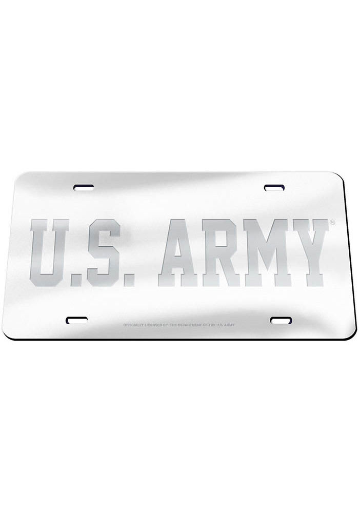 Army License Plate- Army SILVER Chrome Decorative Plate - 57109418