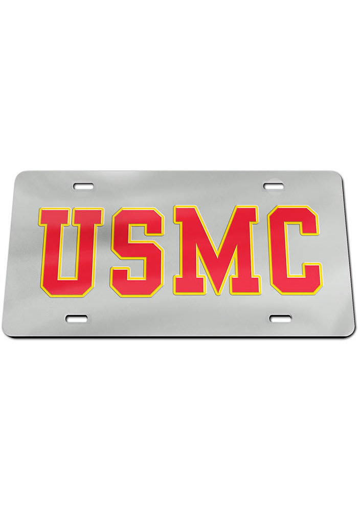 Marine Corps License Plate- Marine Corps SILVER Logo Decorative Plate ...
