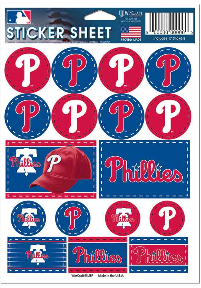 Philadelphia Phillies Souvenir | Philadelphia Phillies Stickers Red 5x7 ...