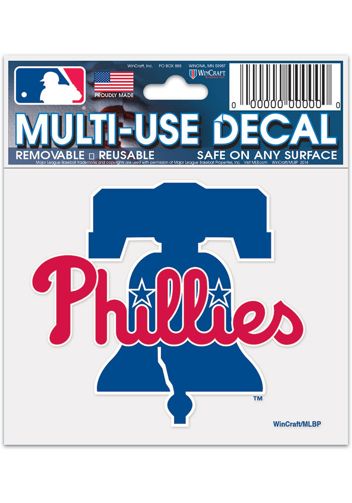 Philadelphia Phillies BLUE Liberty Bell 3x4 Auto Decal - 57109702