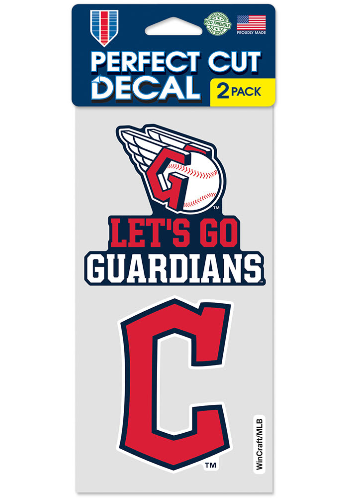 Cleveland Guardians NAVY Script 4x4 2pk Auto Decal - 57109714