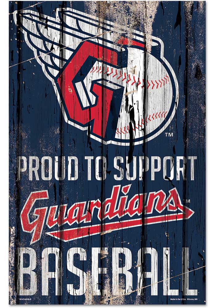 Cleveland Guardians Red 11x17 Proud Supporter Sign - 57109790