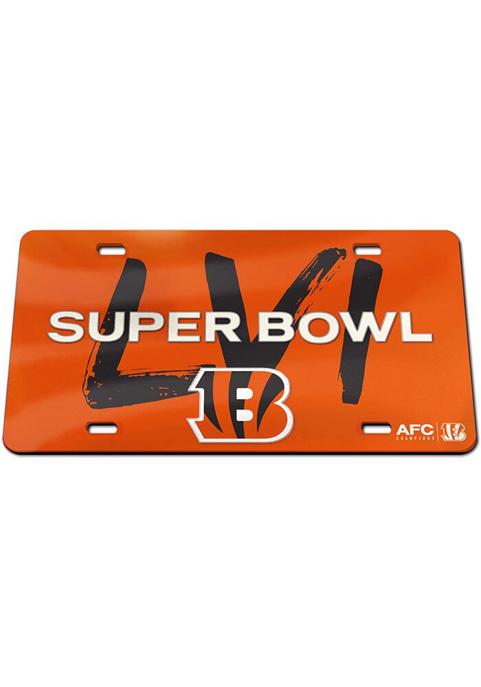 Cincinnati Bengals License Plate- Cincinnati Bengals ORANGE Super Bowl ...