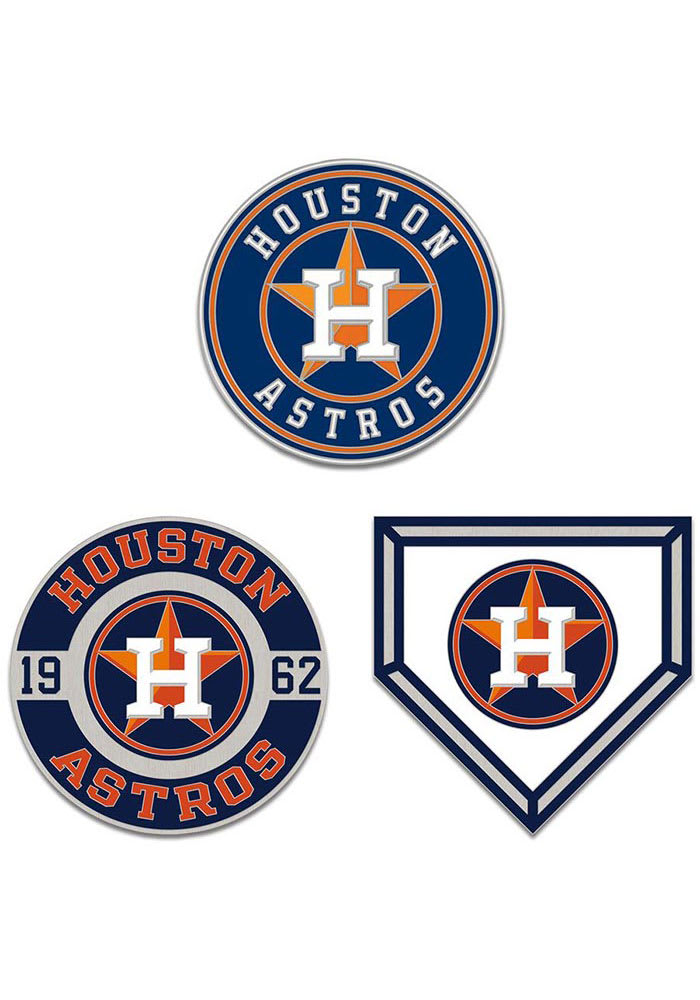 Houston Astros NAVY 3pk Enamel Souvenir Pin - 571100106