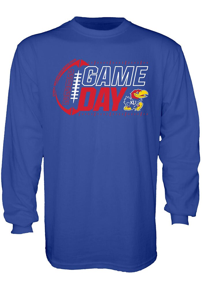 Kansas Jayhawks College Gameday ROYAL Long Sleeve T Shirt - 57110048