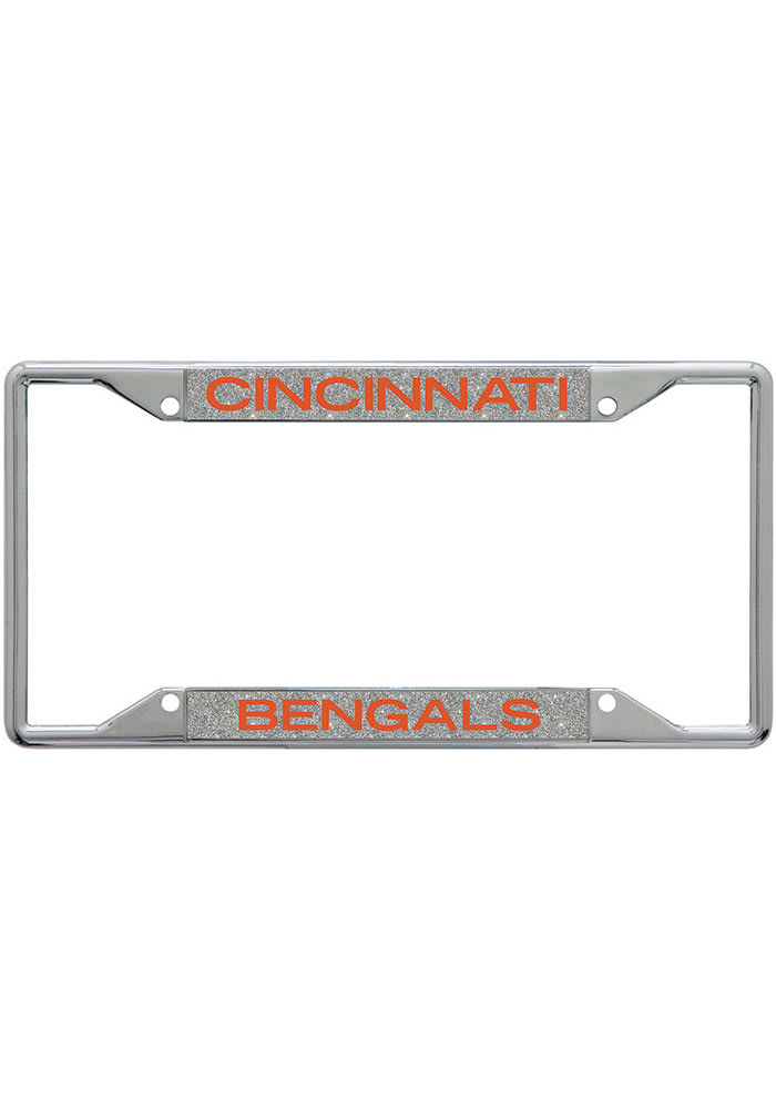 Cincinnati Bengals License Plate Frame - Cincinnati Bengals SILVER ...