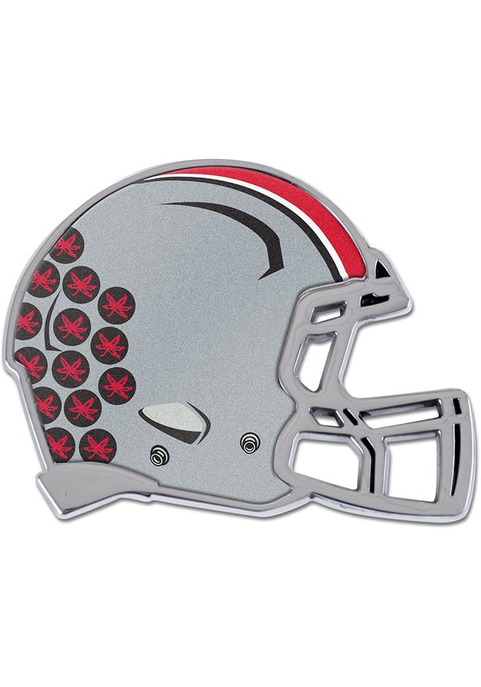 SILVER Ohio State Buckeyes Helmet Car Emblem - 57110646