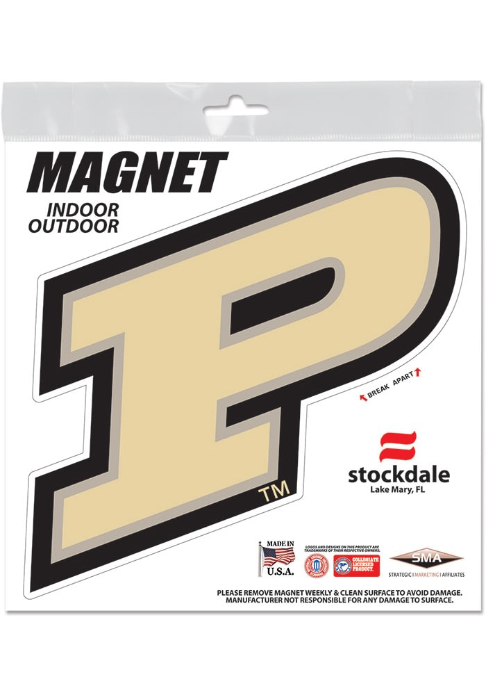 Purdue Boilermakers GOLD 6x6 Car Magnet - 57110697