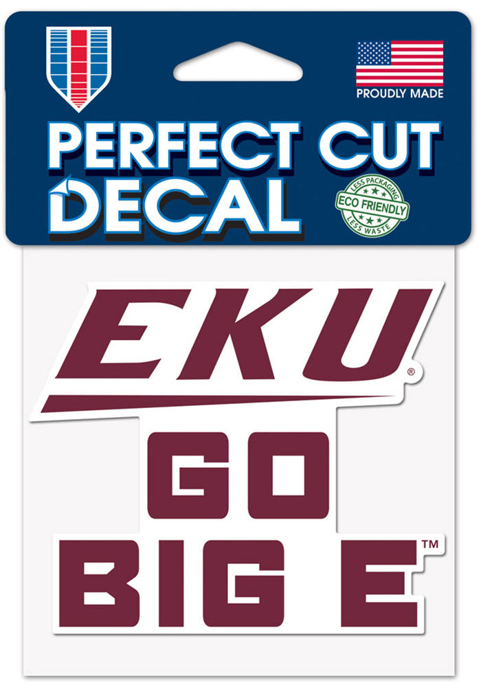 Eastern Kentucky Colonels MAROON 4x4 Slogan Auto Decal - 57111154