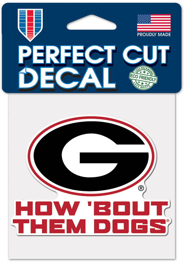 Georgia Bulldogs Red 4x4 Slogan Auto Decal - 57111243