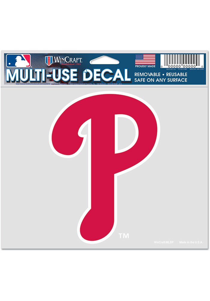 Philadelphia Phillies Red Multi-Use 5x6 Auto Decal - 57111255